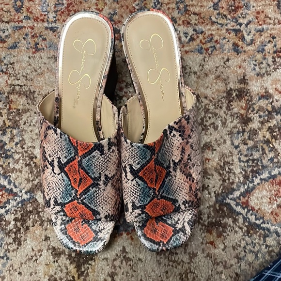 Jessica Simpson | Shoes | Jessica Simpson Snake Print Sheyna Open Toe ...